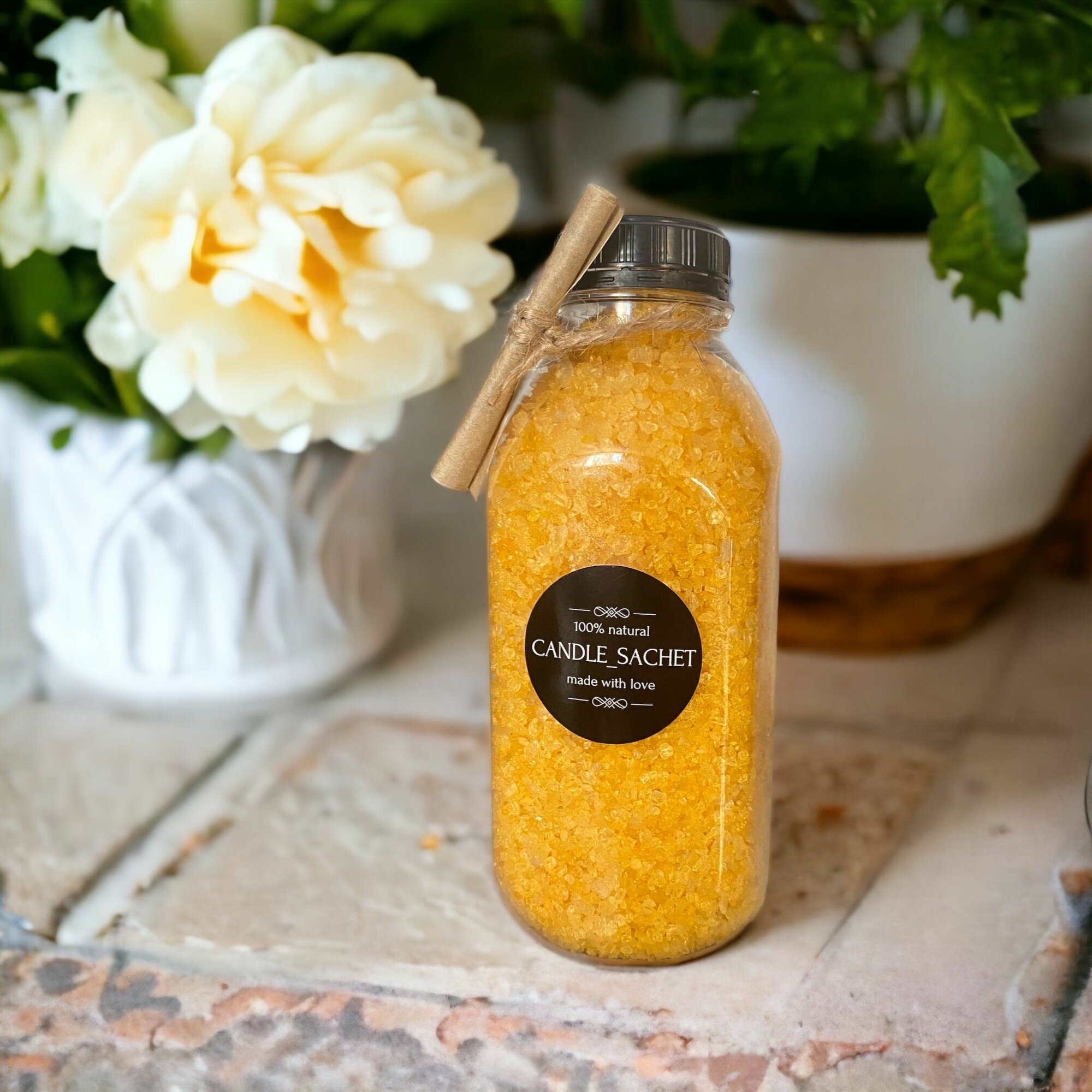 Мерцающая морская соль для ванны с шиммером и миндальным маслом, цвет солнечный