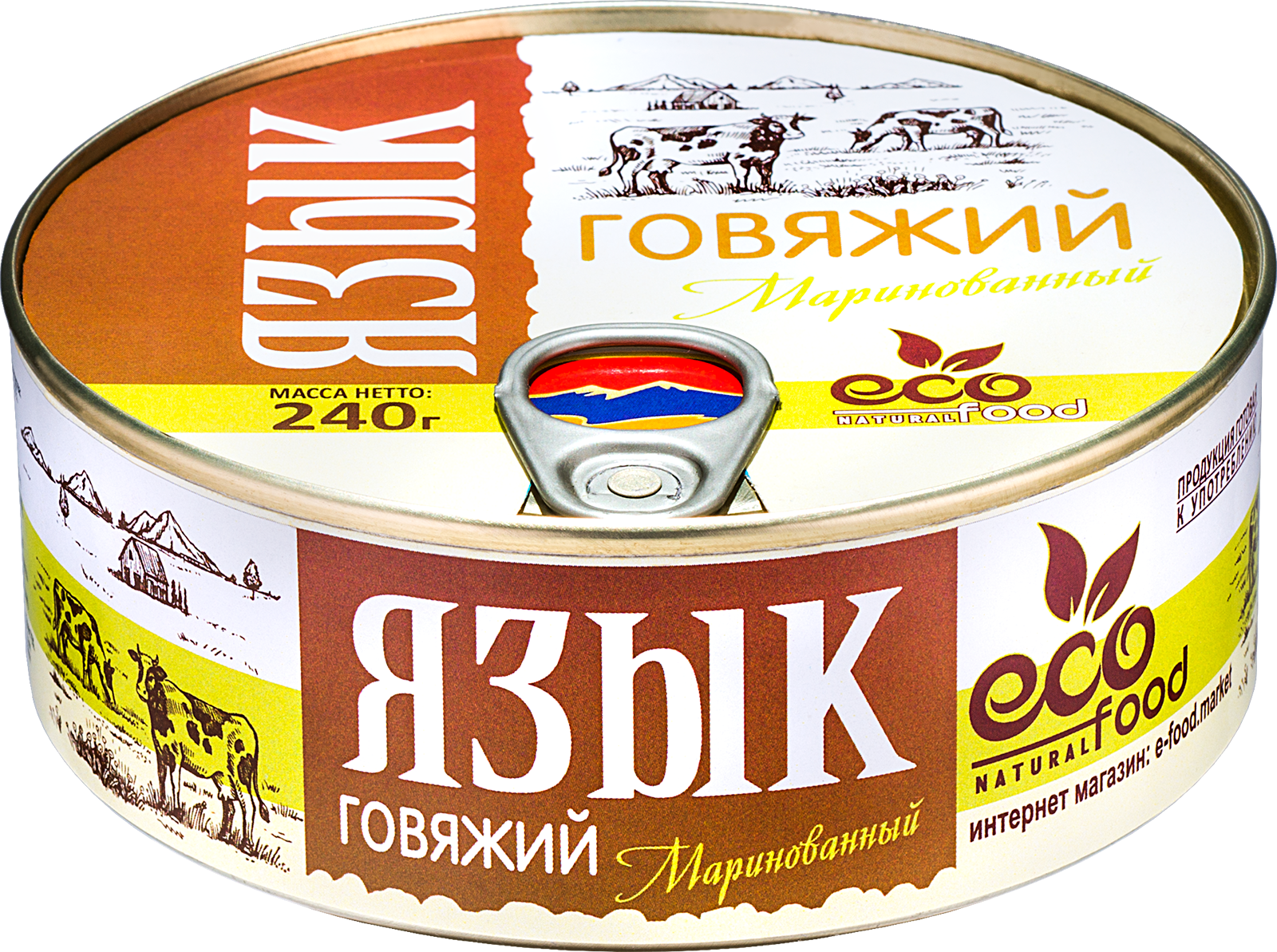 Язык говяжий маринованный, 240 грамм, 1шт, ECOFOOD ( Армения )
