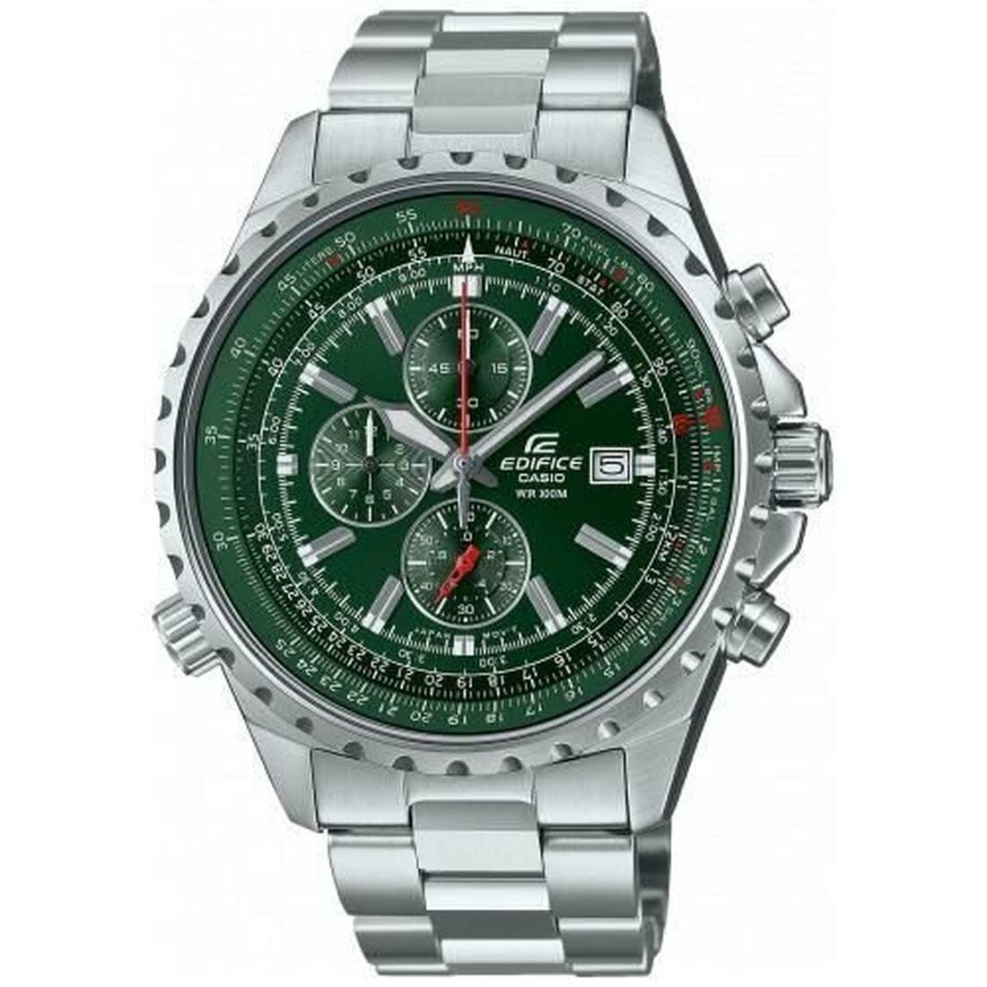 Наручные часы CASIO Edifice, серебристый/зеленый