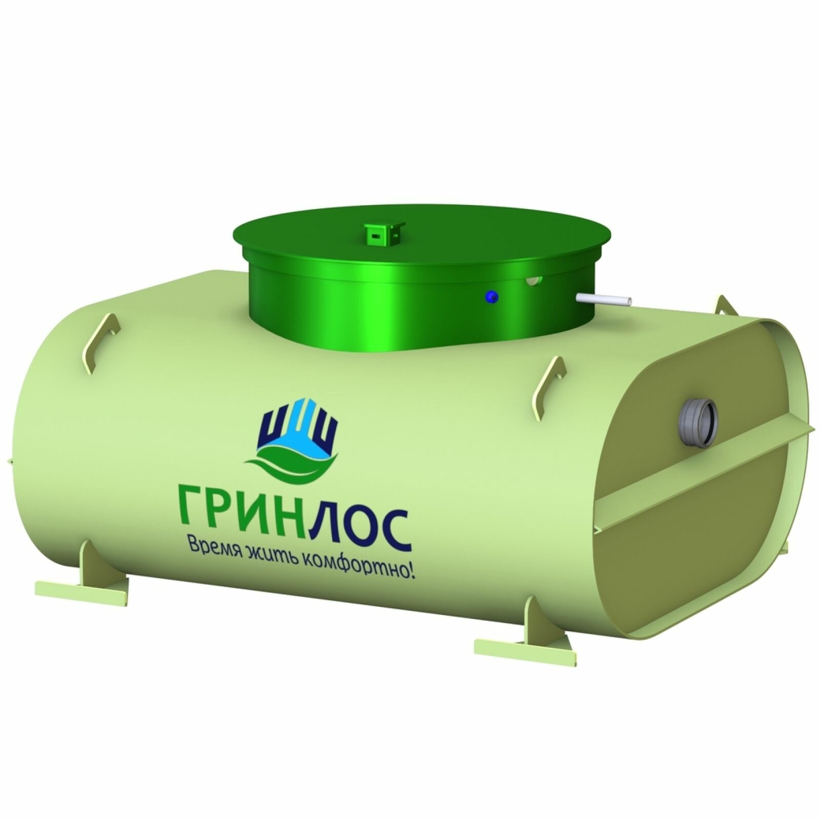 Септик для дома Гринлос Аэро Лайт 8 Пр НК (1.8 м3/сут, с насосом, на 8 человек)