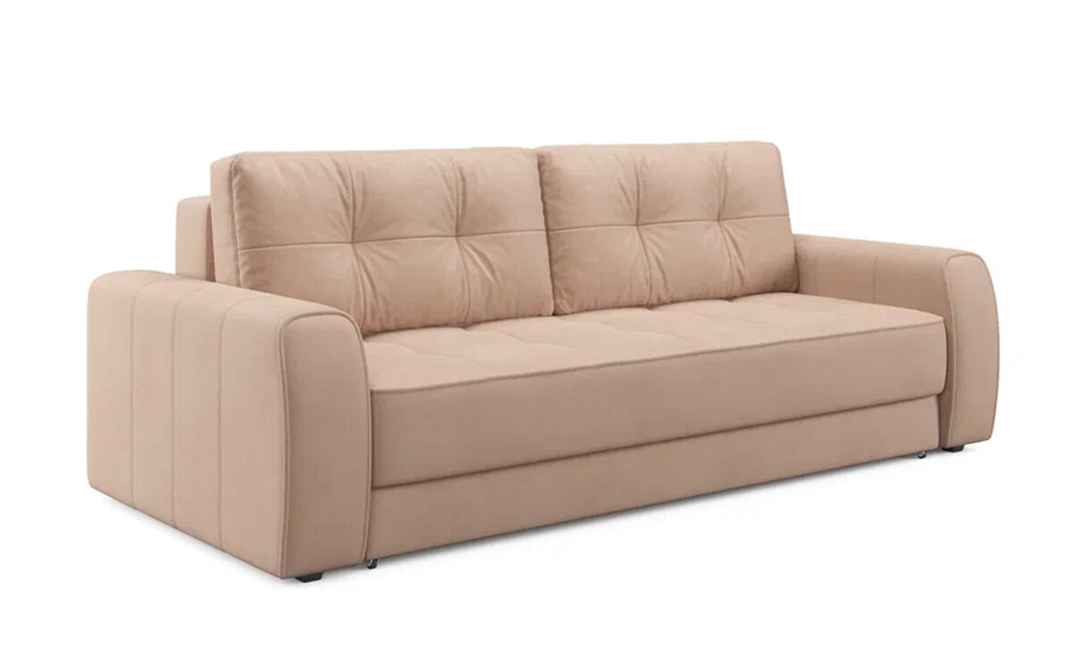 Диван "Мадрид", еврокнижка, велюр Max beige, независимый пружинный блок