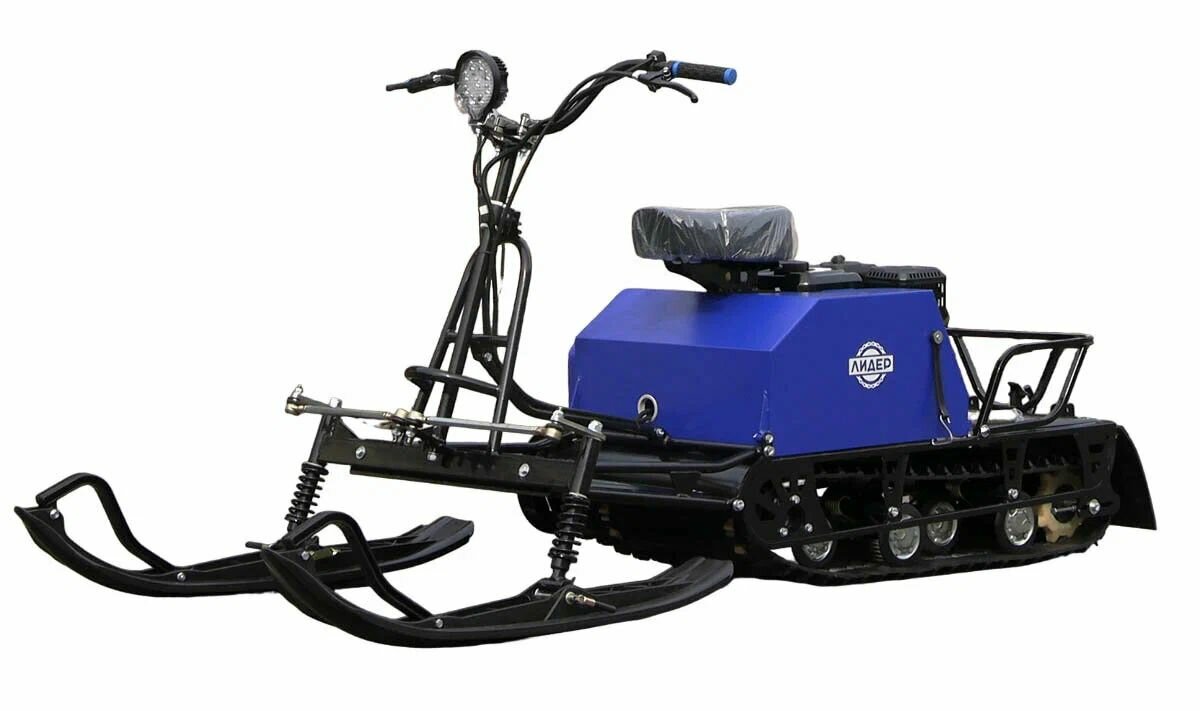 Мотобуксировщик компактный ЛИДЕР-СИГМА-2К 8+л. с. (короткая база; лыжный модуль; дв. LIFAN КР230 с катушк; вариатор)