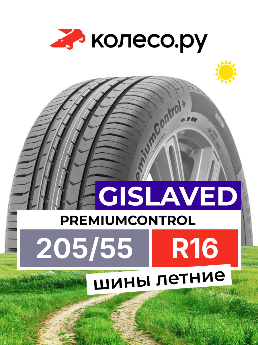 Шины летние Гиславед PremiumControl 205/55 R16 91H нешипованная летняя резина