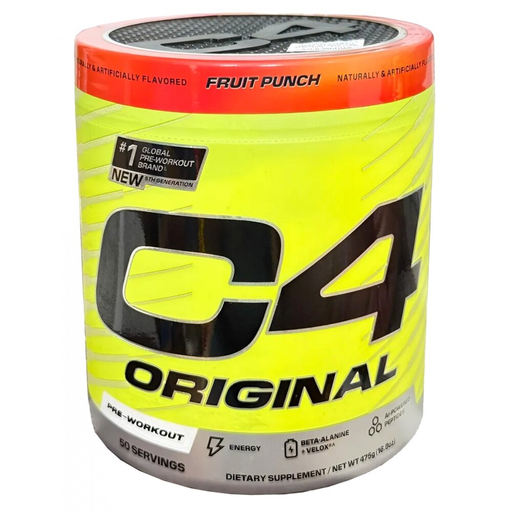 Предтреник Cellucor C4 Original, 50 порций / 475 г, Вкус Sour Green Apple / Кислое Зеленое Яблоко, Вес 470 г