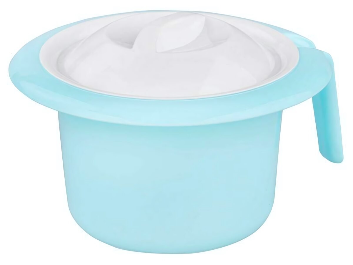 Горшок туалетный детский «Кроха» светло-голубой, безопасный, с ручкой и крышкой