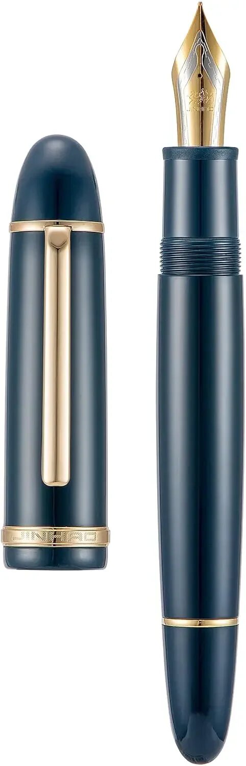 Jinhao X159 набор перьевых ручек из смолы Темно-синий, ЭФ, Dark Blue Gold Clip