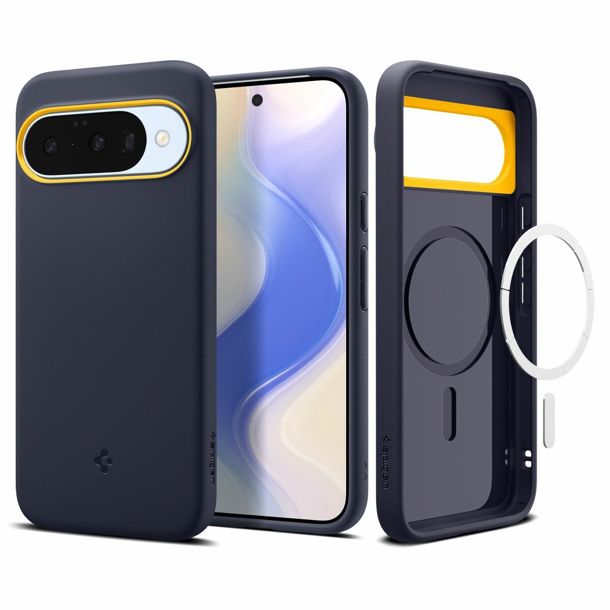 Чехол Spigen Caseology на Pixel 10 Pro / 10 (ACS09711) Nano Pop (MagSafe) / Спиген Чехол для Пиксель 10 Темно-синий