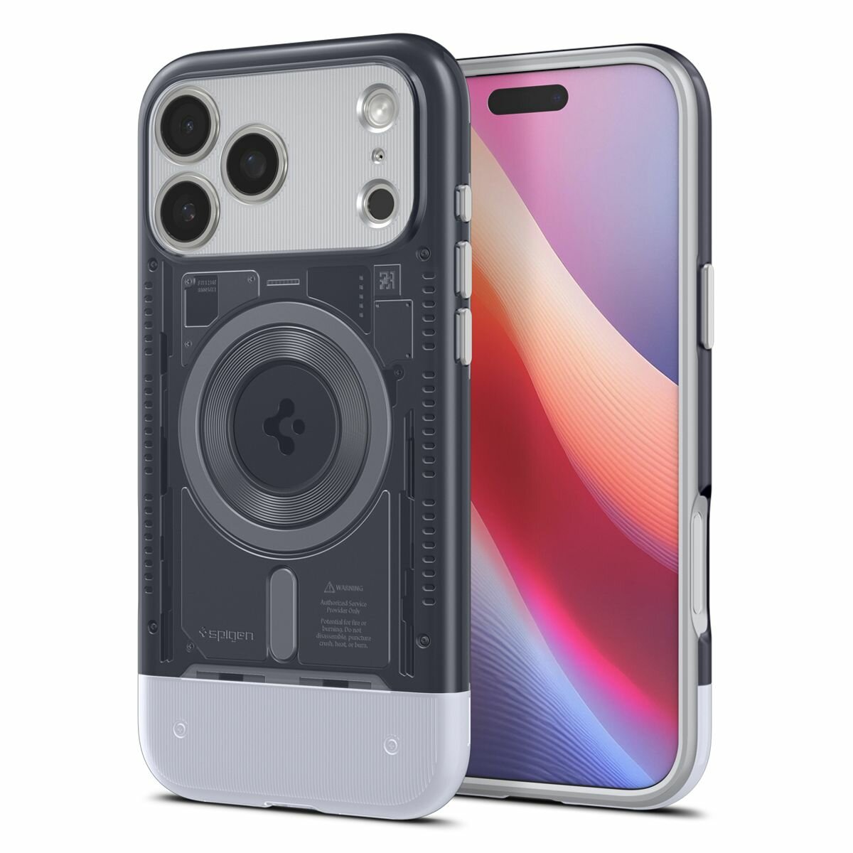 Чехол Spigen на iPhone 17 Pro (ACS10357) Classic C1 (MagSafe) / Спиген Чехол для Айфон 17 Про Темно-серый