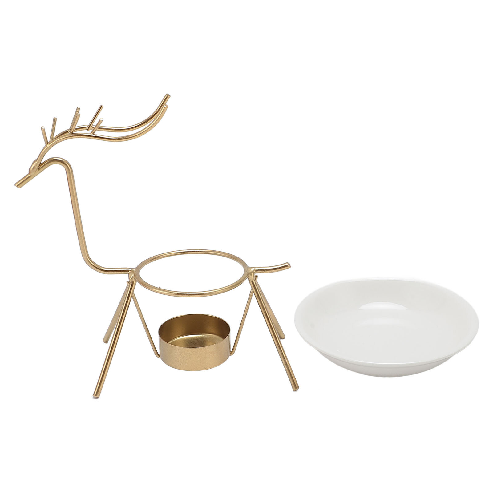 Керамический подсвечник для свечи, нагреватель расплава воска в форме оленя, железное украшение для дома, винтажный диффузор для благовоний с эфирным маслом