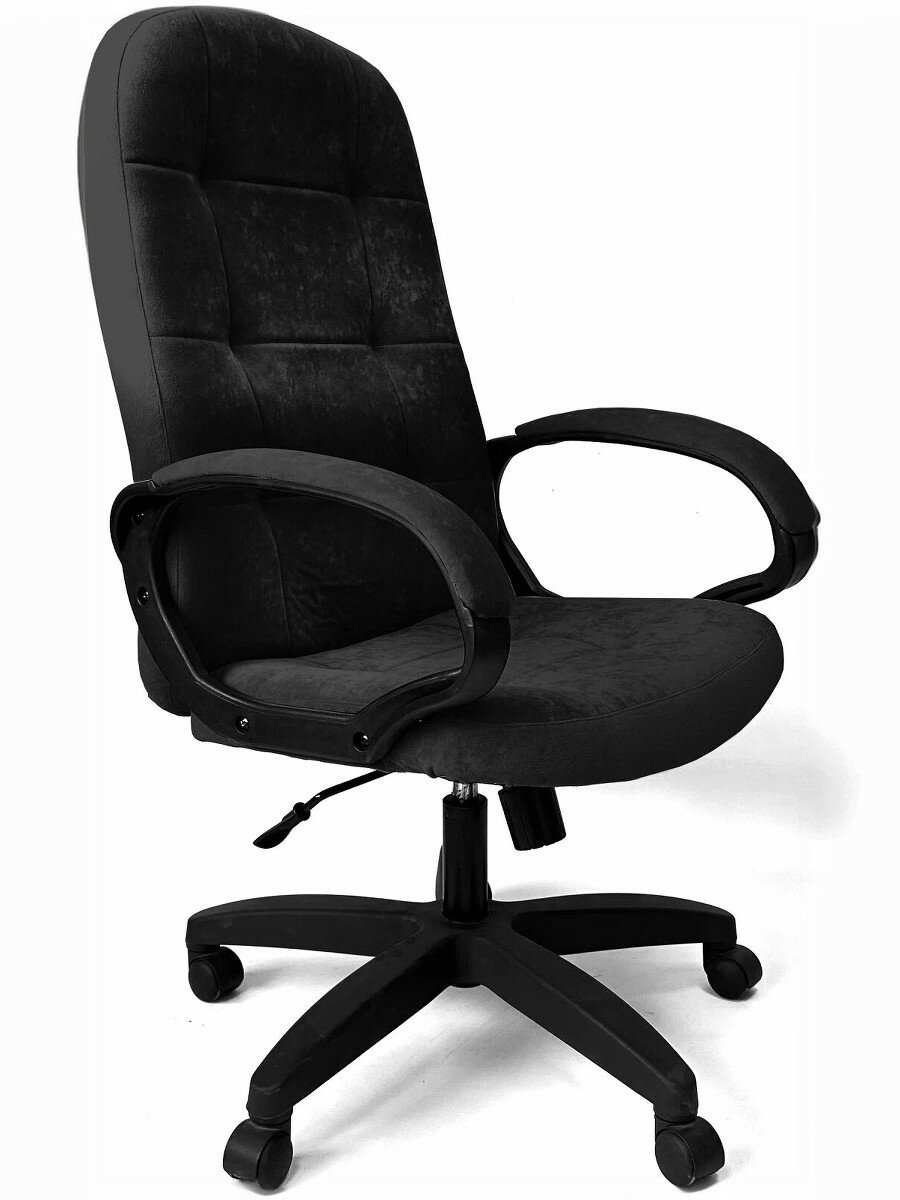 Компьютерное кресло StylChairs Пилот Софт, обивка велюр, цвет черный