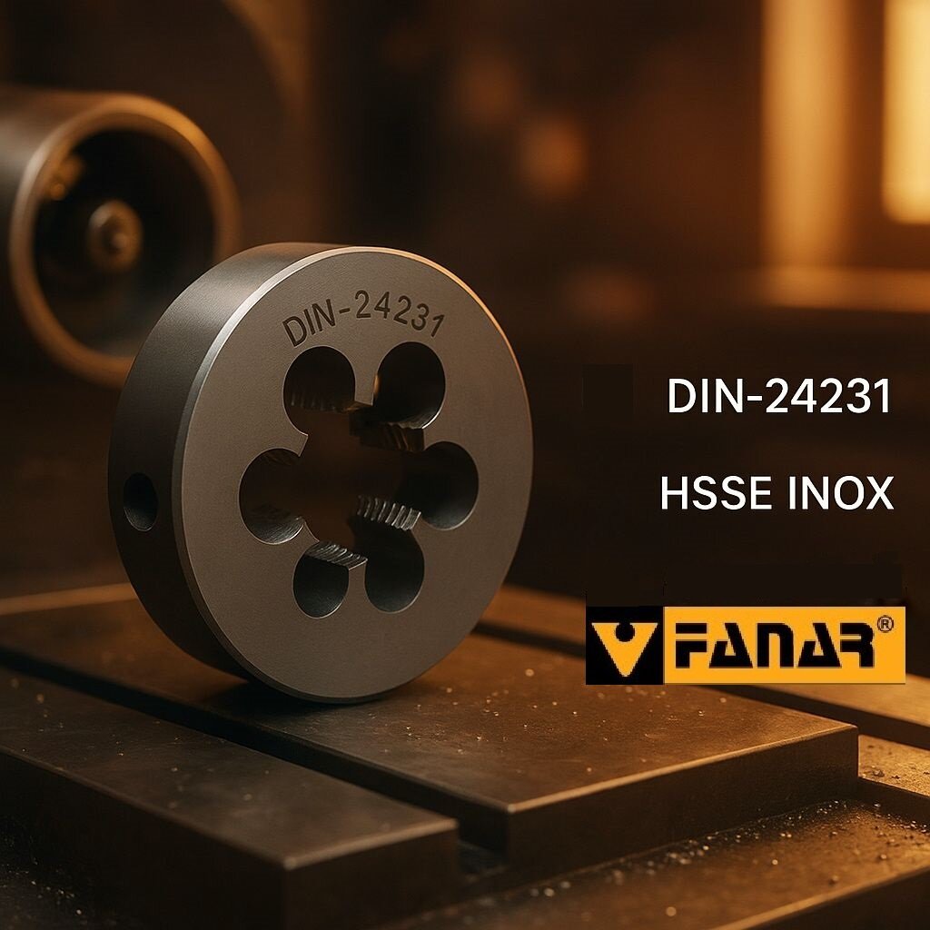 Плашка дюймовая по нержавейке G 3/8 HSSE INOX производства Fanar