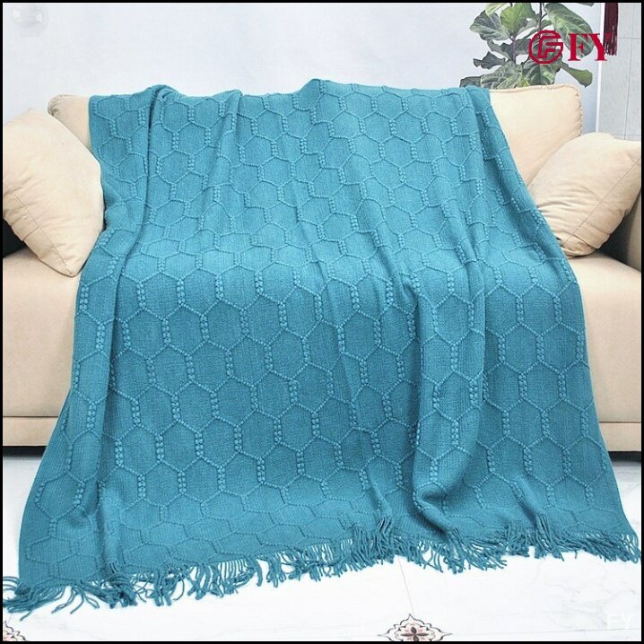 Одеяло "Скандинавское", летнее, 127x152 см, джинсово-синее уютный