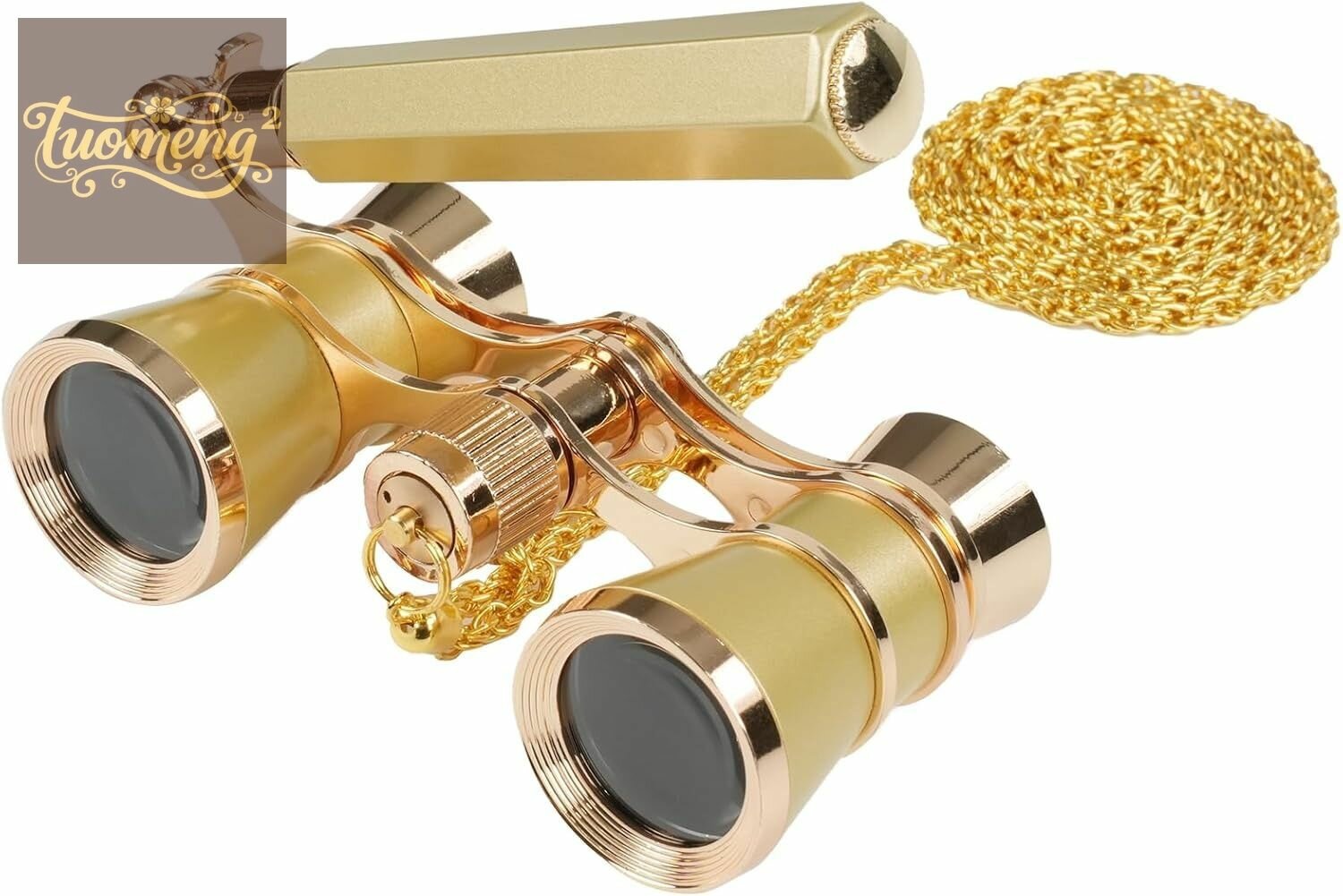 Бинокль театральный с ручкой, 3х увеличение, многослойное покрытие линз, регулировка расстояния между зрачками, центральный способ фокусировки, с чехлом