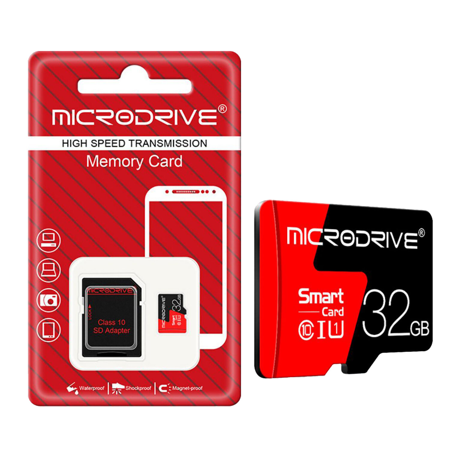 Карта памяти TF (micro SD) 32GB/64GB/128GB/256GB Type TF (micro SD) card Скорость чтения и записи 20-40 (MB/S) Уровень скорости Level 10 для видеорегистратора телефона камеры игровой консоли дронов устройств безопасности адаптер SD