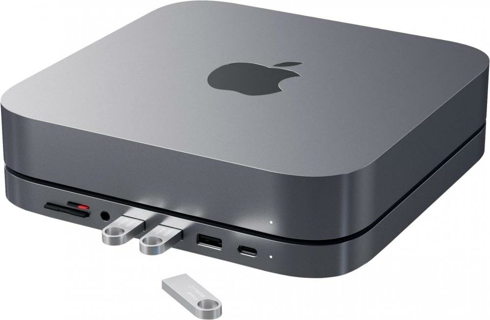 Док-станция Satechi Mac Mini Stand & Hub серый