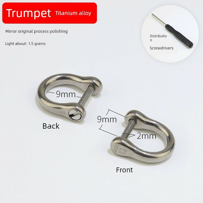 Брелок-карабин из титанового сплава и нержавеющей стали, очень большой, мини, очень маленький, для ключей, для женщин и