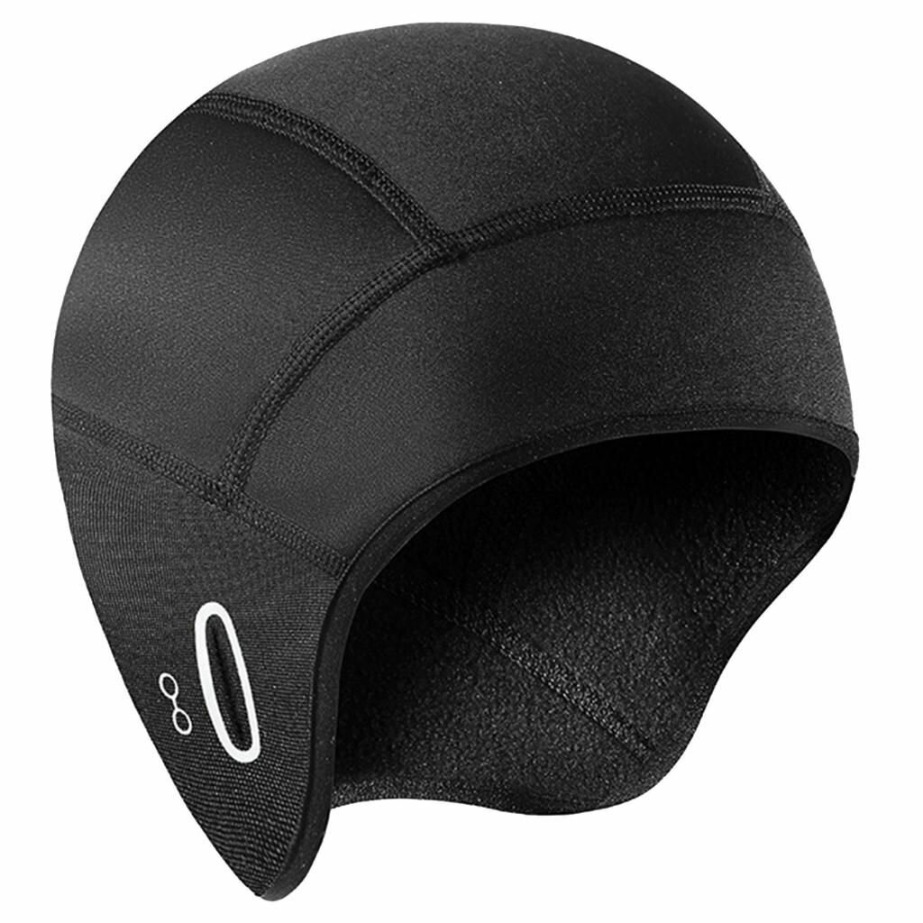 Термошапка для велосипеда, Черный - Очки