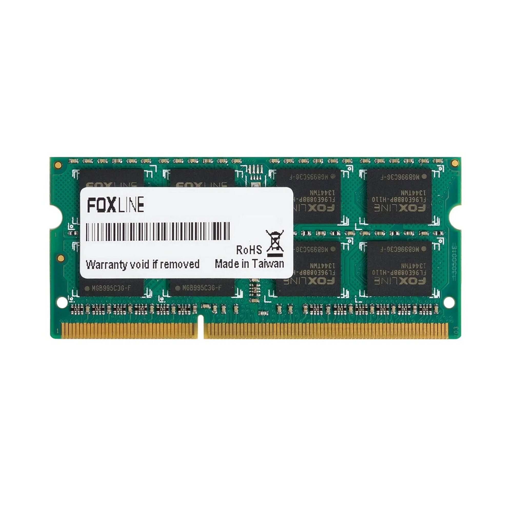 Память FOXLINE DDR4 SO-DIMM 8Gb (PC25600, 3200MHz, CL22, 1.2V, OEM) (FL3200D4S22-8G)