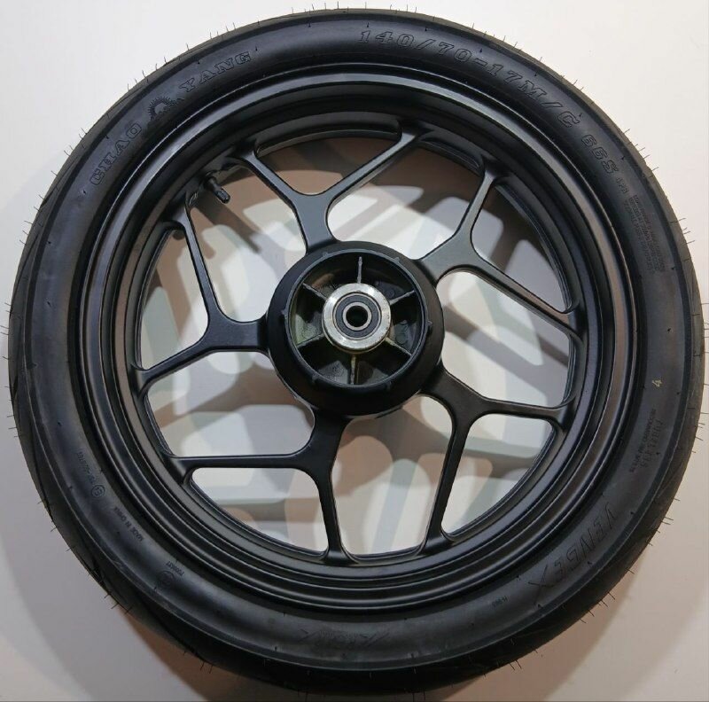 Колесо заднее в сборе 140/70-17 под ось Ф17мм мотоцикл Motoland 300 DF BIG BORE