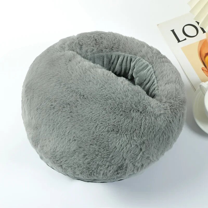 Электрическая грелка для ног, грелка с постоянной температурой, мягкая бархатная моющаяся зимняя теплая грелка для ног для дома, спальни, грелка для ног Серый, USB C