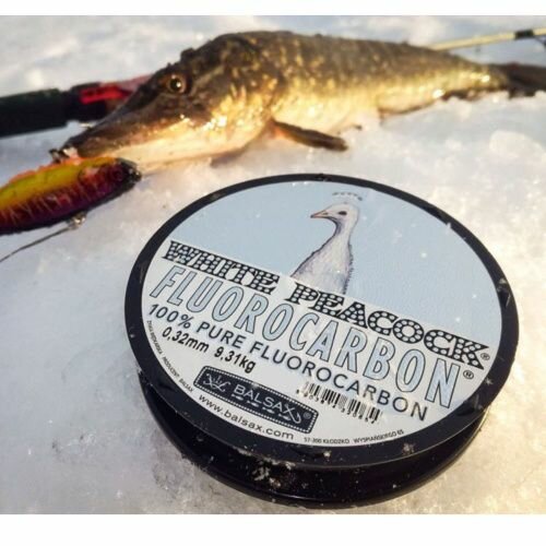 Флюорокарбоновая леска для рыбалки BALSAX WHITE PEACOCK FLUOROCARBON-100% 50 метров
