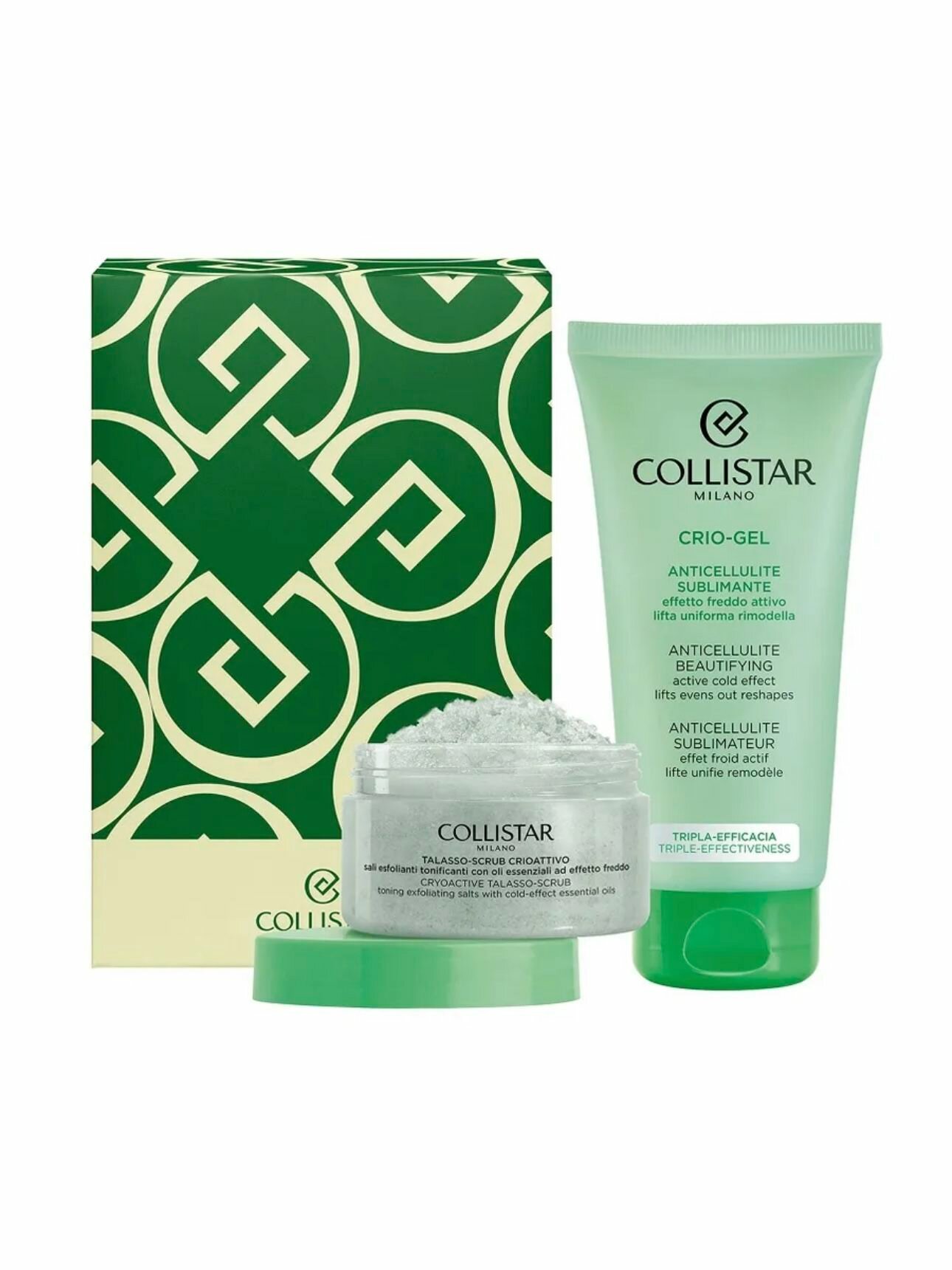 Антицеллюлитный набор Crio-Gel Anticellulite Beautifying and Crioattivo Talasso-Scrab (175 + 150) мл