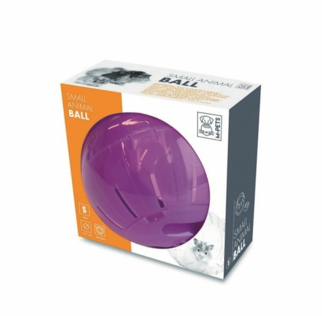 M-PETS шар для хомяков прогулочный, цвет фиолетовый, диаметр 12,7 см