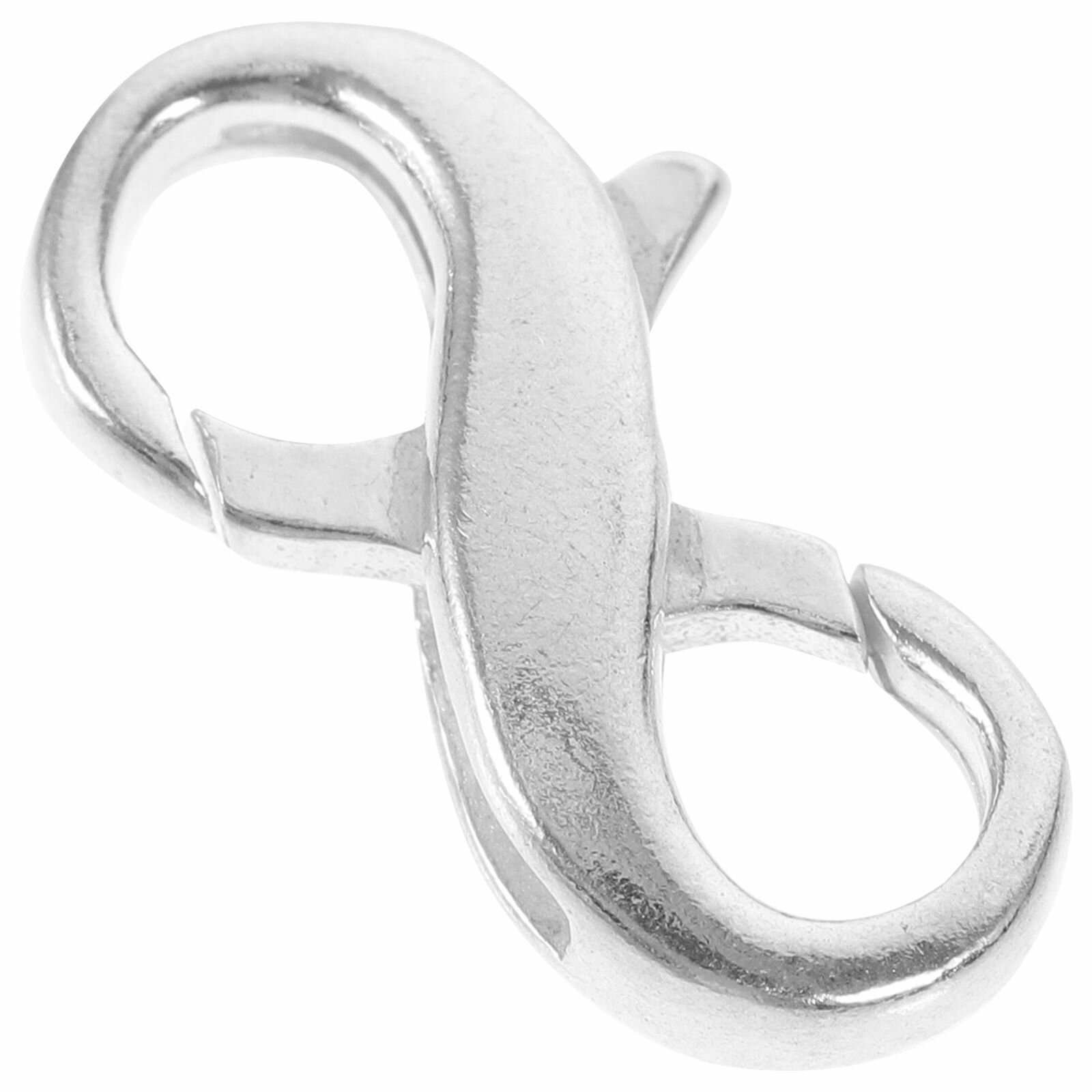 Застежка-карабин для бус и браслетов, серебряная фурнитура для бижутерии, удобная застежка для ожерелий и брелоков, прочная и изящная