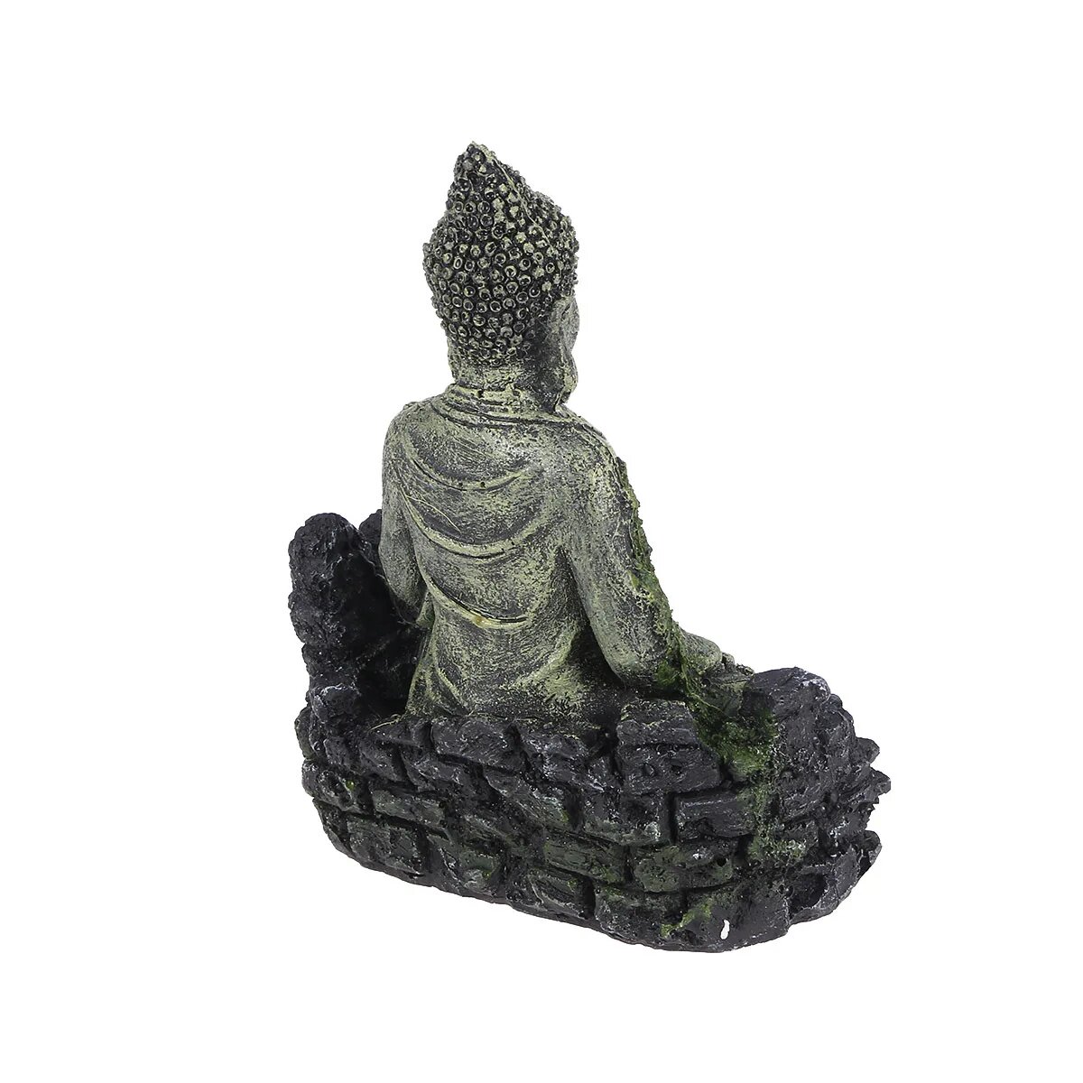 Экологически чистый аквариум из смолы, сидящая статуя Будды, украшения для аквариума, загадочное окружающее срествие, снятие стресса для рыб