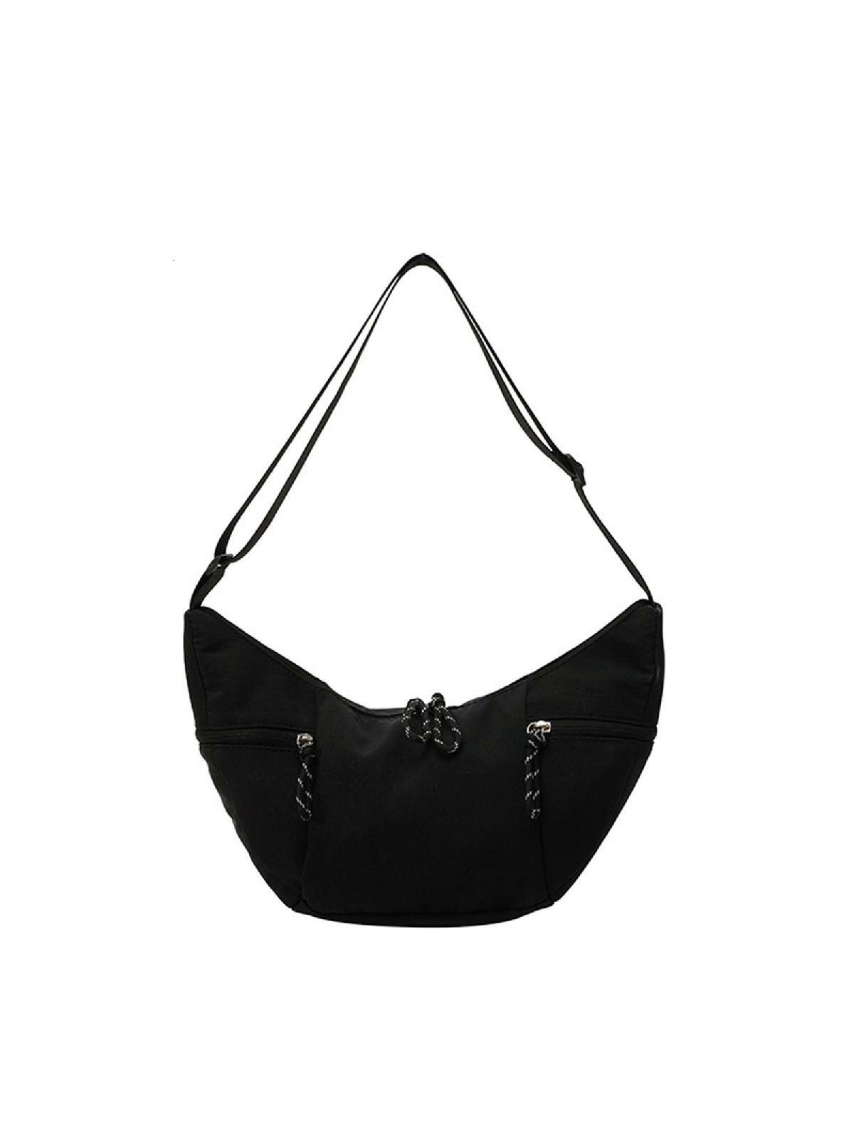 Сумка в виде полумесяца, маленькая сумка через плечо на стропах в форме полумесяца, модная сумка на стропах, сумки в форме луны, объемные сумки для пельменей