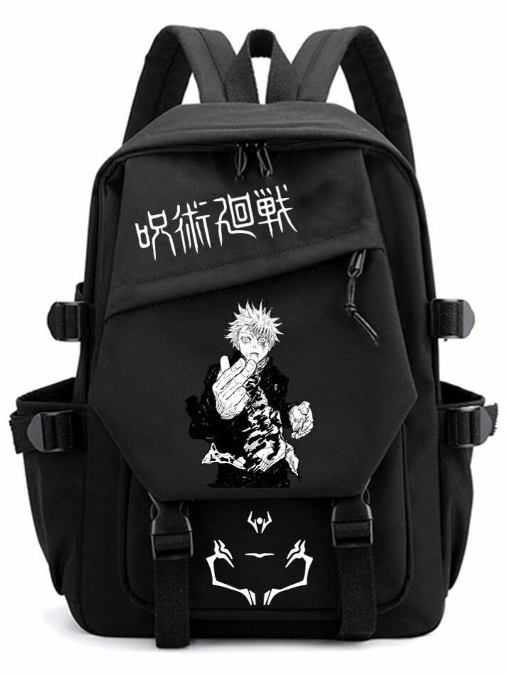 Рюкзак с персонажами Юджи Итадори и Сатору Годжо из аниме Jujutsu Kaisen, стильный, большая вместимость, для студентов и школьников, для подростков, унисекс, для ноутбука, аниме рюкзак