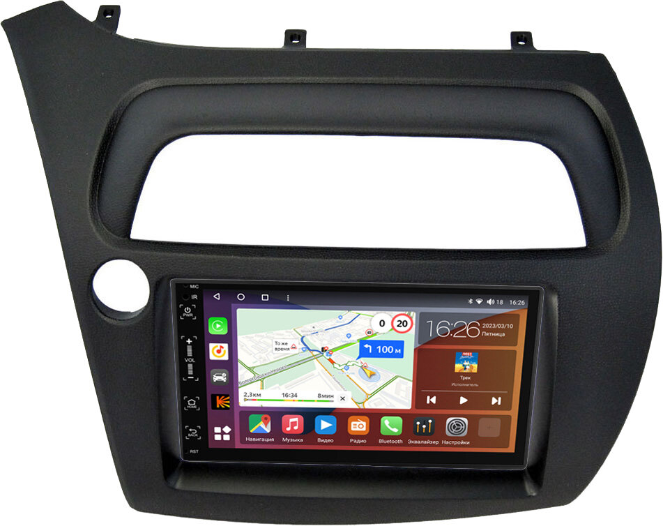 Штатная магнитола Honda Civic 8 5D 2005-2012 (левый руль, хэтчбэк) Canbox H-Line 5513-RP-HNCV5D-100 Android 10 (4G-SIM, 4/64, DSP, IPS)