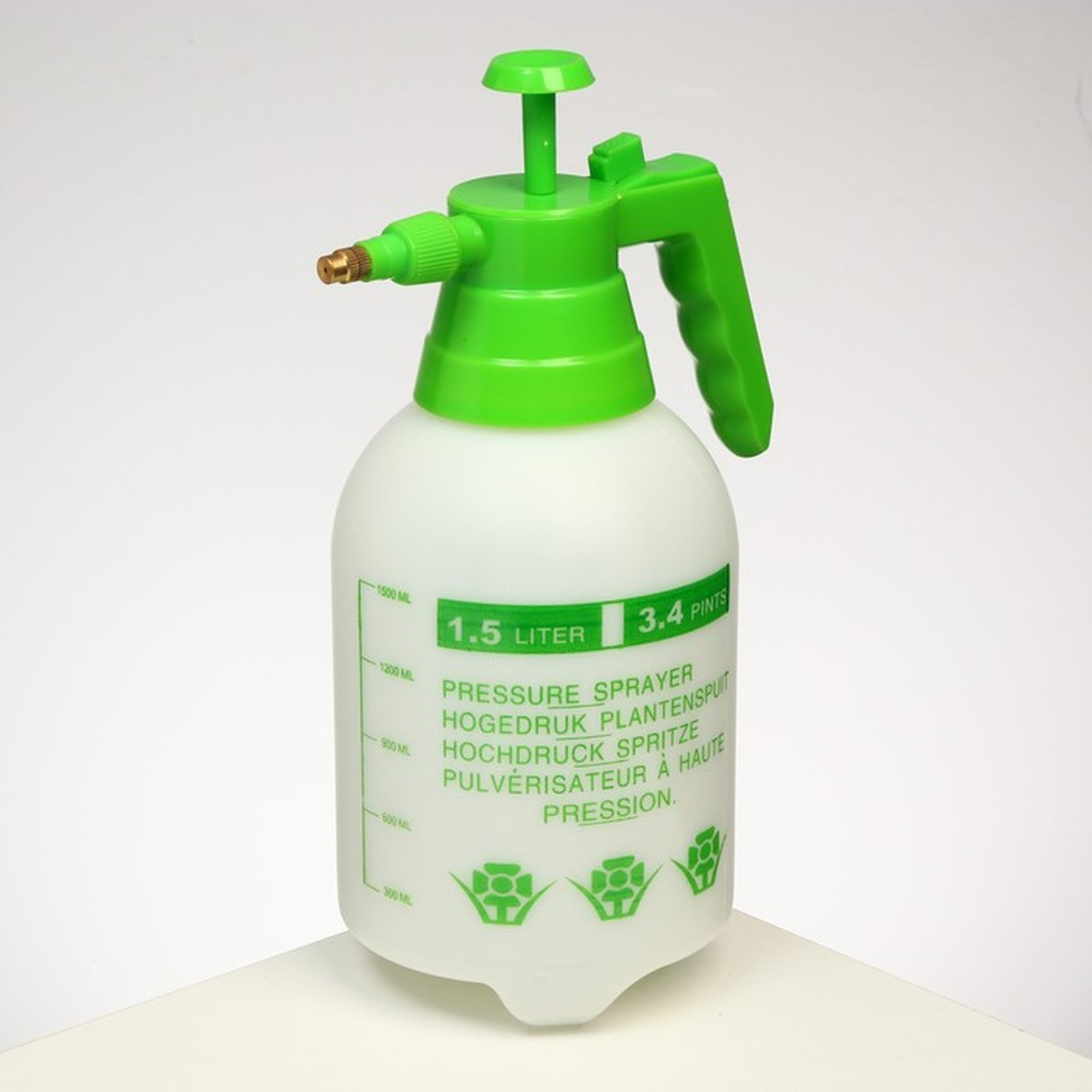 Опрыскиватель Greengo, помповый, объем 1.5 л, ABS пластик, зеленый/белый
