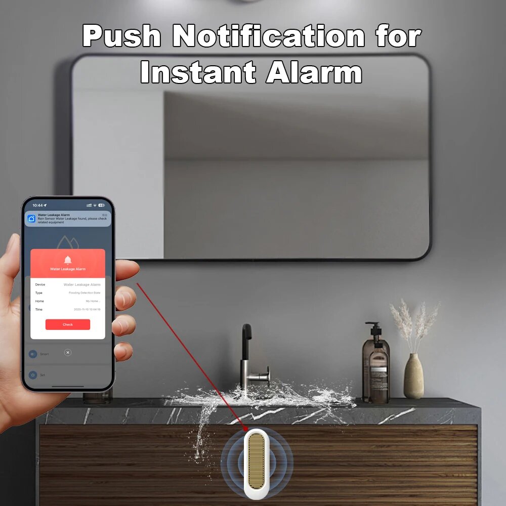 Датчик дождя MHOMESS Tuya Zigbee, black — фото 1
