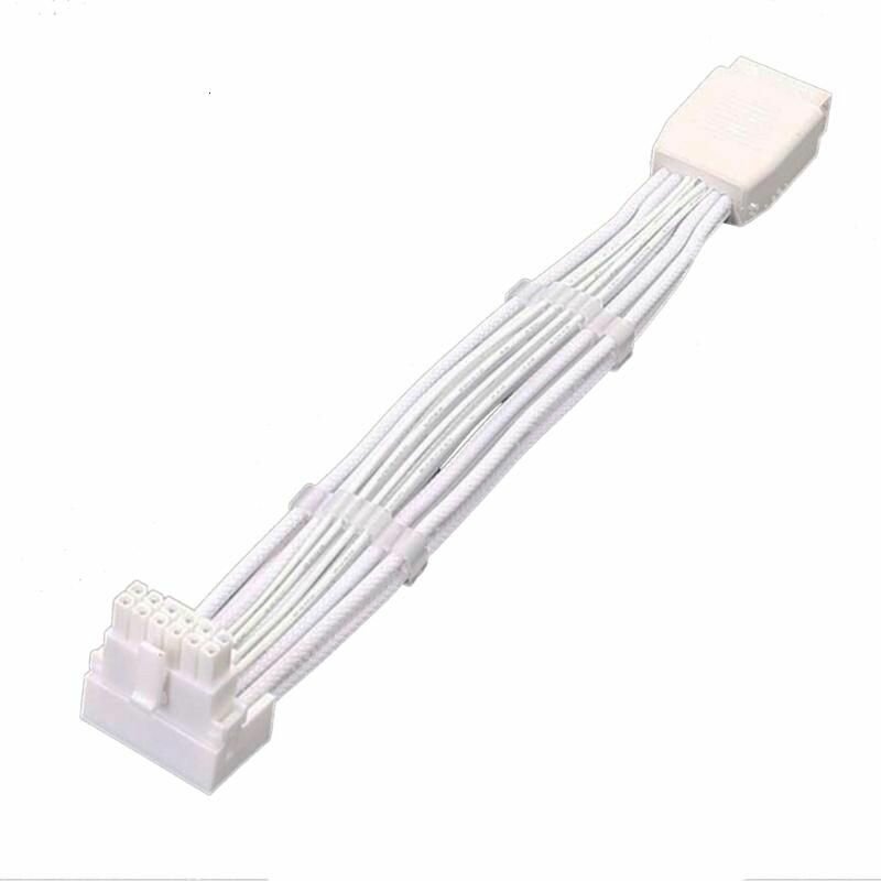 16-контактный угловой кабель для видеокарт RTX 4090TI/3090TI, Белый - A