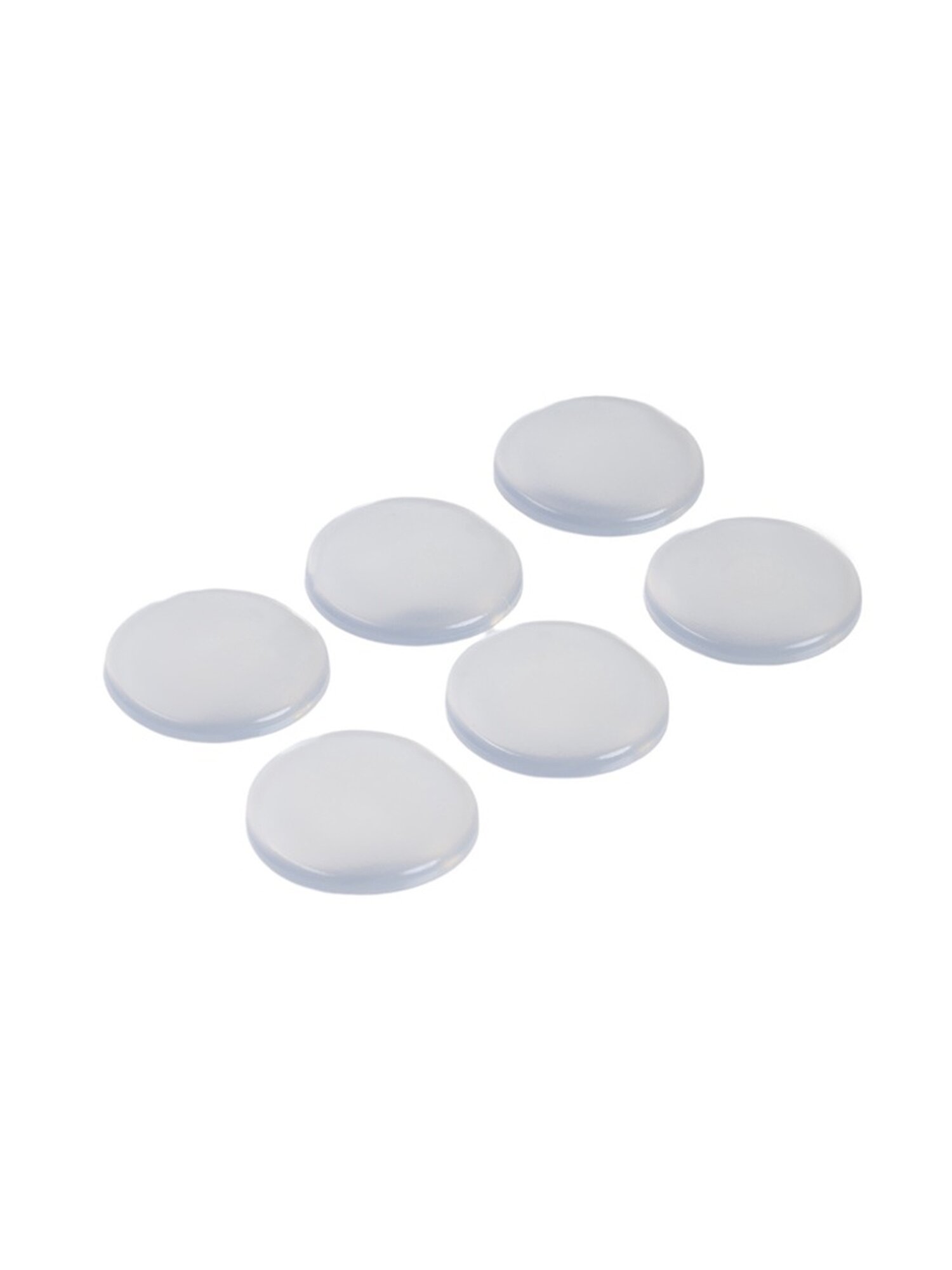 Стоппер для двери силиконовый тундра SP003, круглый, на клеевой основе, 40х40 мм, 6 шт 10905501