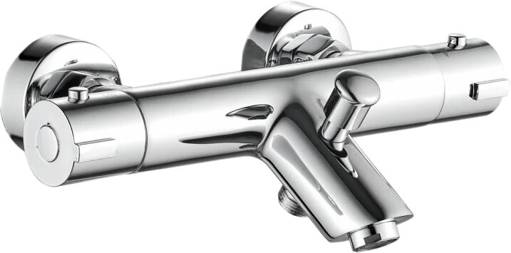 Смеситель для ванны с душем Haiba HB60809 с душевым гарнитуром, настенный, хром, глянцевый, латунный