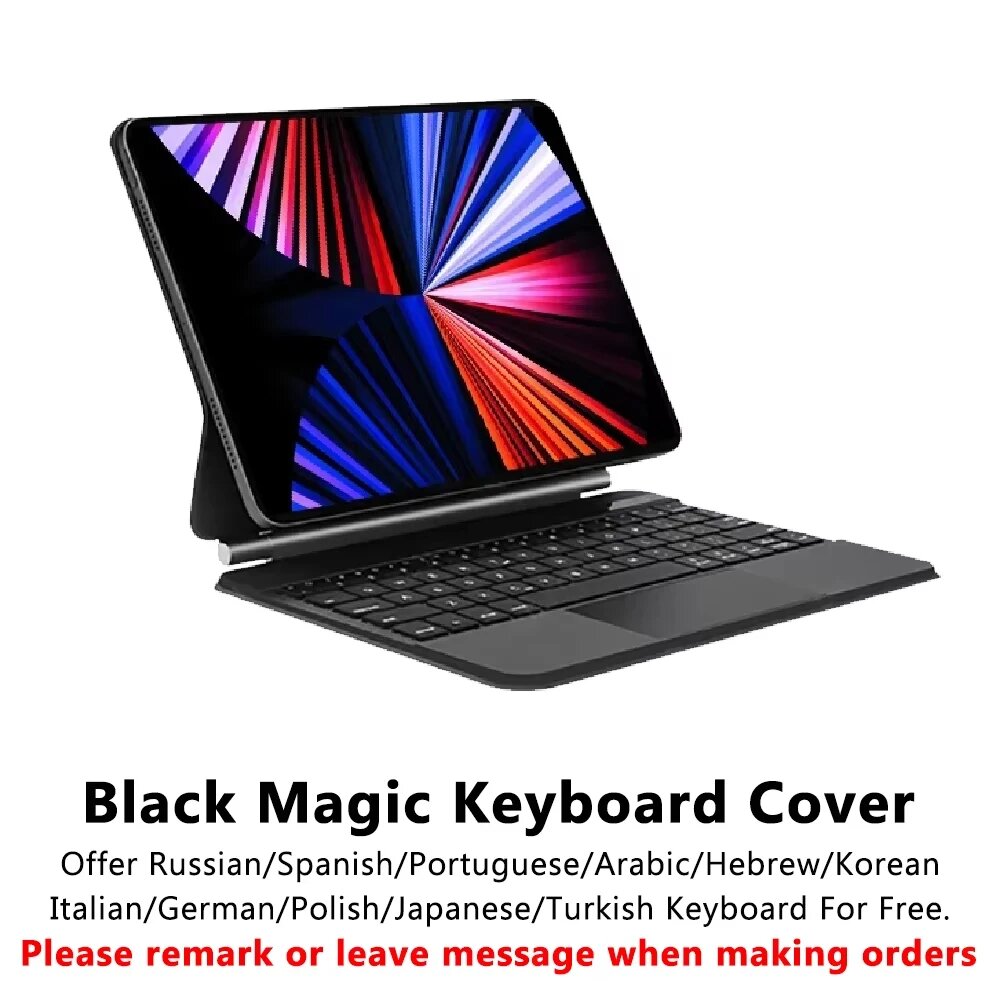 PULUZ Клавиатура с трекпадом для iPad iPad Pro 11 (M4 M5), Black