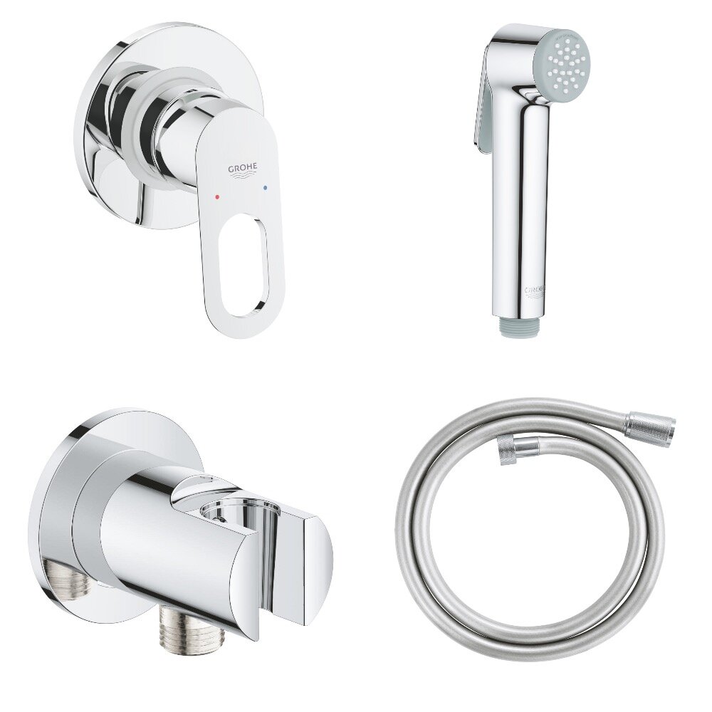 Готовый комплект для гигиенического душа Grohe BauLoop 129189 хром