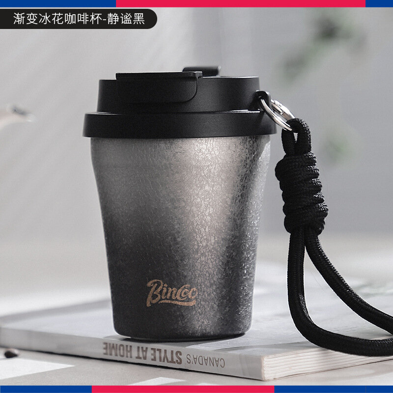 Кофейная кружка Bincoo/Настраиваемая распыляемая фарфоровая кружка большой емкости, изолированная, ретро, высококачественная дорожная кружка, портативная кружка для воды