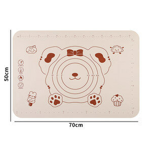 Мат для замеса, домашний пищевой силиконовый большой мат, доска для теста, кухонная доска для выпечки с мультяшным дизайном, специальный мат для раскатки и замеса теста