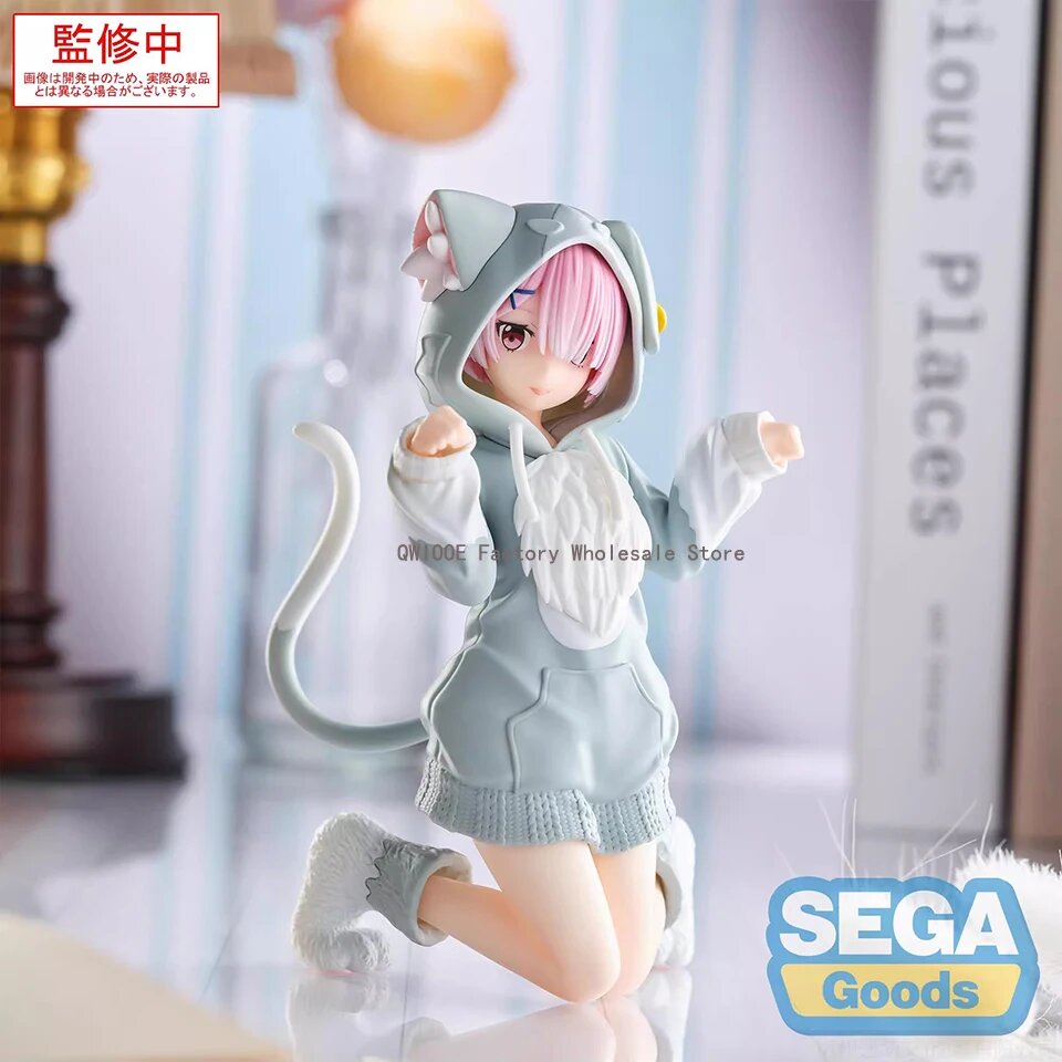 Оригинальная фигурка SEGA Re: Zero Starting Life in Another World, 8 см, Эмилия Рем Баран, Рождественский подарок, модель куклы из ПВХ, игрушка