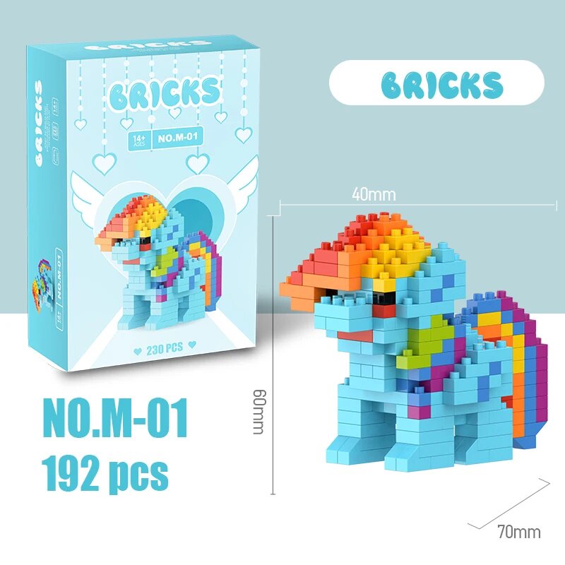 Конструктор BRICKS Динозавр, M01, 192 детали
