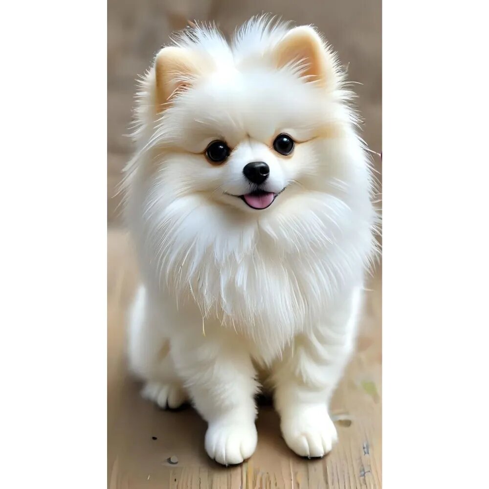 Алмазная Картина "Шпиц" 40х50 См Алмазная Вышивка / Картина Стразами Подарков