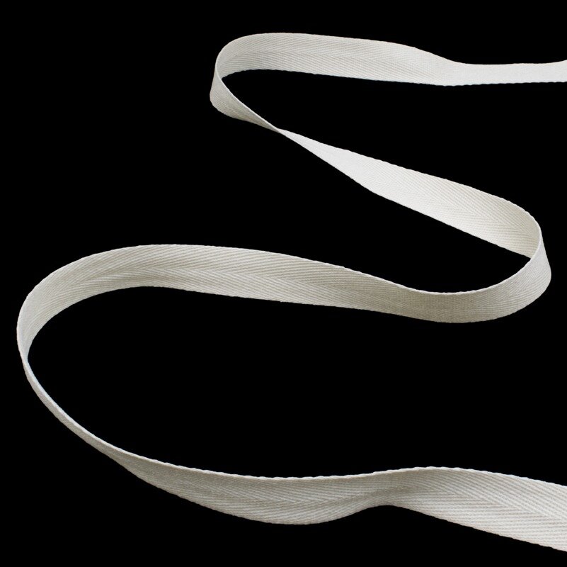 Лента киперная, 20 мм, цвет белый, хлопок, 3 метра