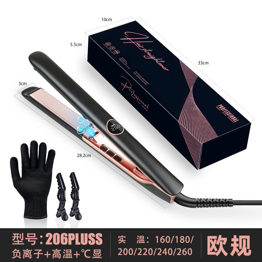⭐ Выпрямитель для волос с отрицательными ионами, многофункциональный утюг для выпрямления и завивки волос, двойное использование, выпрямление и завивка 2-в-1, эксклюзивный кросс-бордер ⭐