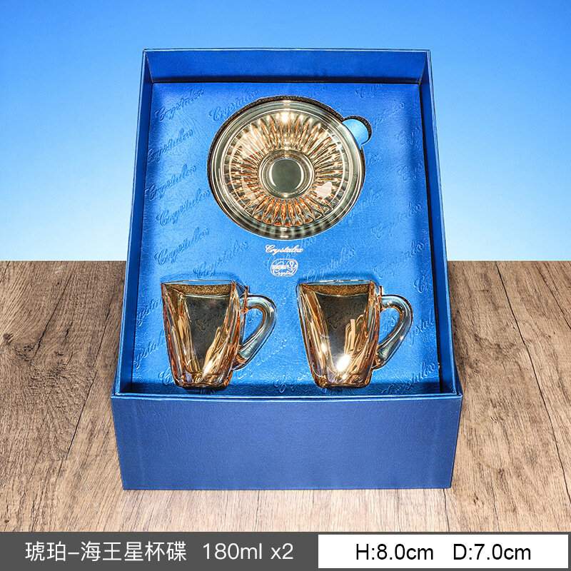 Чешская импортная хрустальная кофейная чашка, высококачественный свадебный подарок, ценный домашний молочный стакан, чайная чашка, подарочный набор