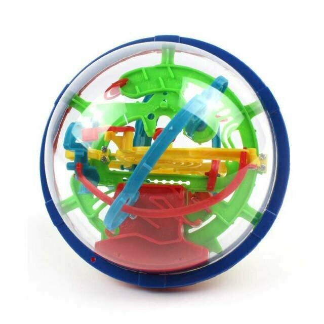 3D магический лабиринт шар головоломка игра игрушка IQ интеллектуальный шар 100 этапа баланса мозга тизер образовательная игрушка дети магический куб (красочный)