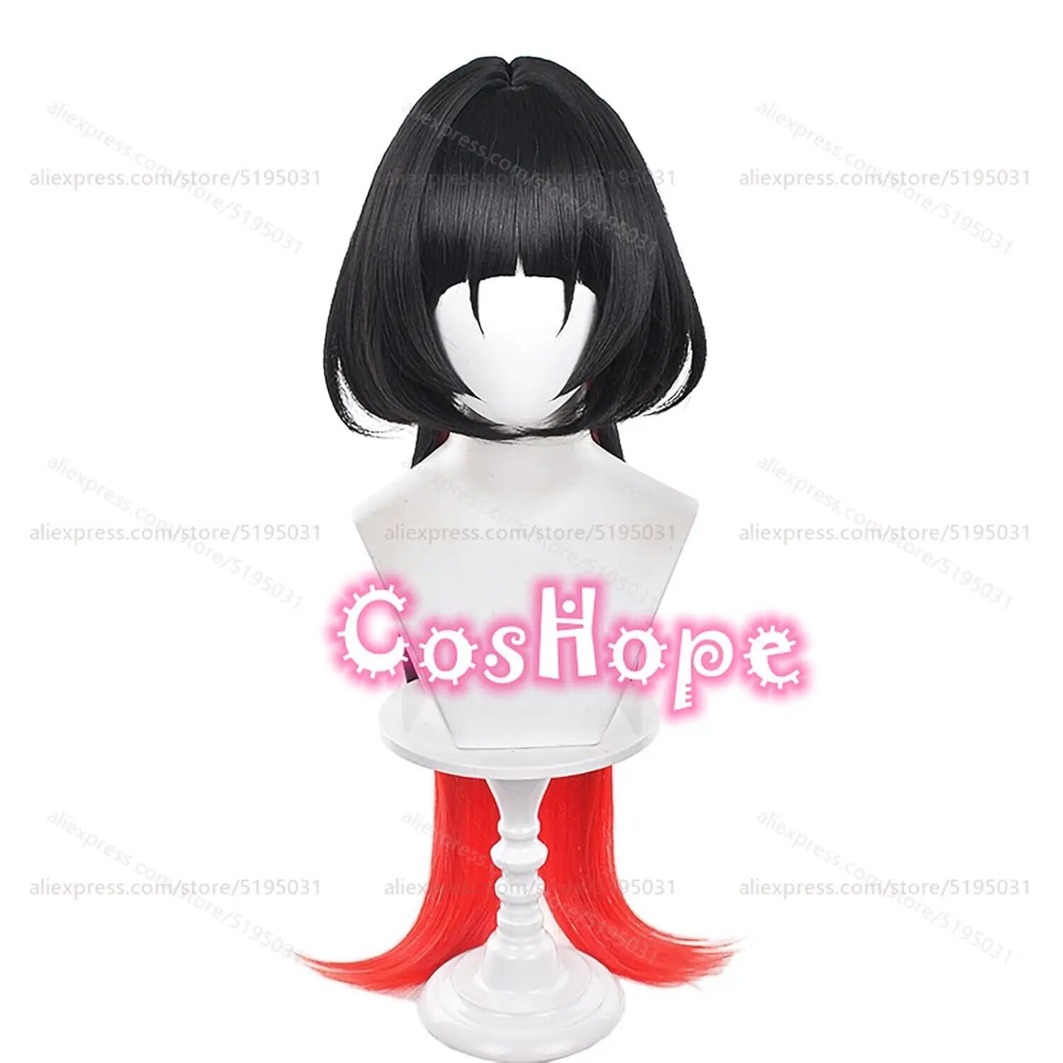 Парик для косплея ZZZ Jane Doe 90 см длинные волосы черный градиент оранжевый красный парик косплей аниме парики термостойкие синтетические парики