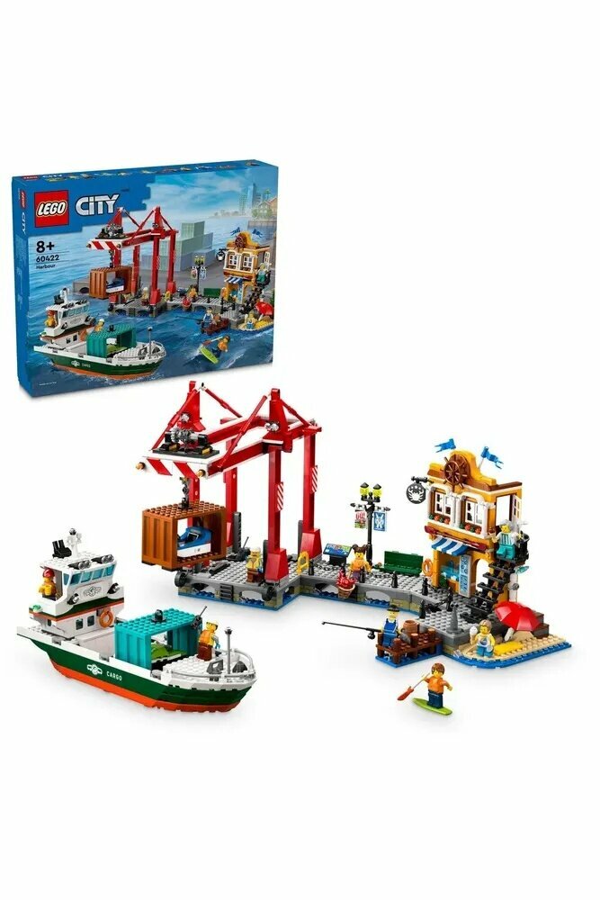 LEGO City Гавань с грузовым кораблем 60422 - Креативный набор для конструирования для детей 8+